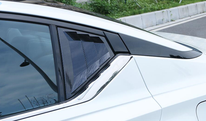 Pair Carbon Fiber Look Rear Window Louver Cover For Nissan Altima 2019 ...
