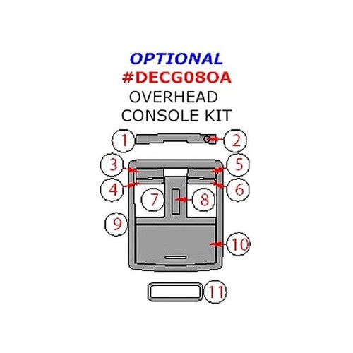 For Dodge Challenger 08-23 Remin Aluminum Overhead Console Upgrade Kit ...