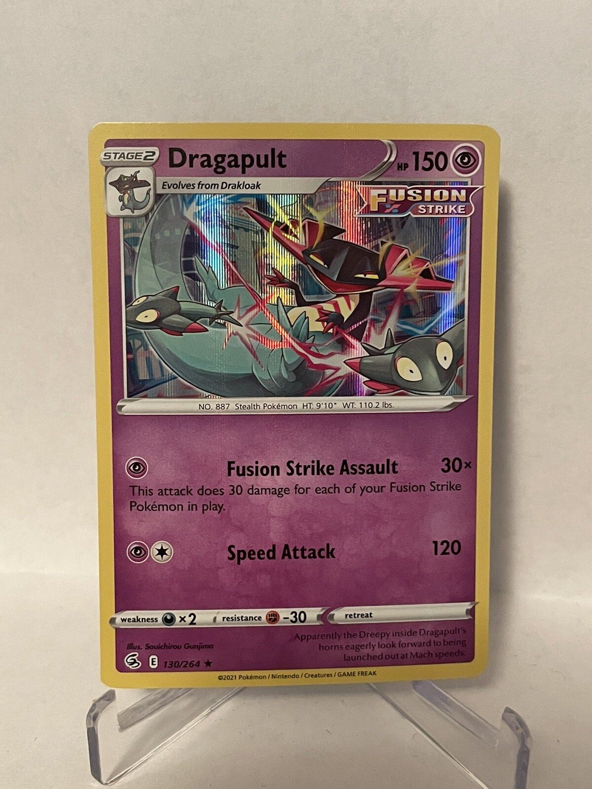 Pokémon TCG Dragapult 130/264 Holo Rare Card Fusion Strike TCG | eBay