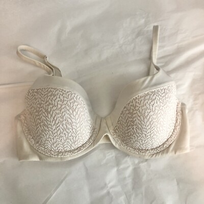 Victoria's Secret Body by Victoria Bra 32D 32 D Ivory Tan Lace Demi ...