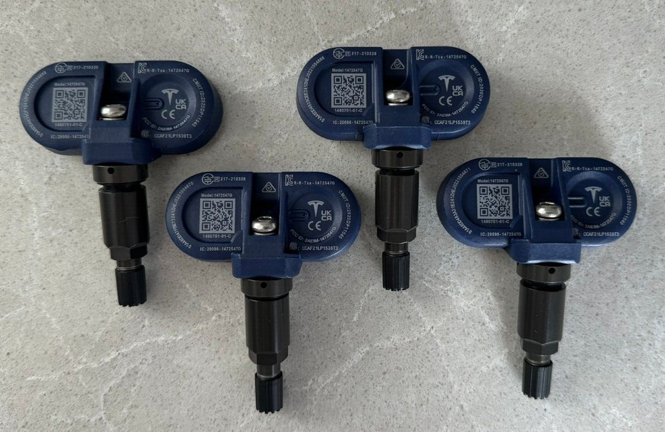 (4) TESLA TPMS Bluetooth Tire Pressure Sensors Model S 3 X Y OEM ...