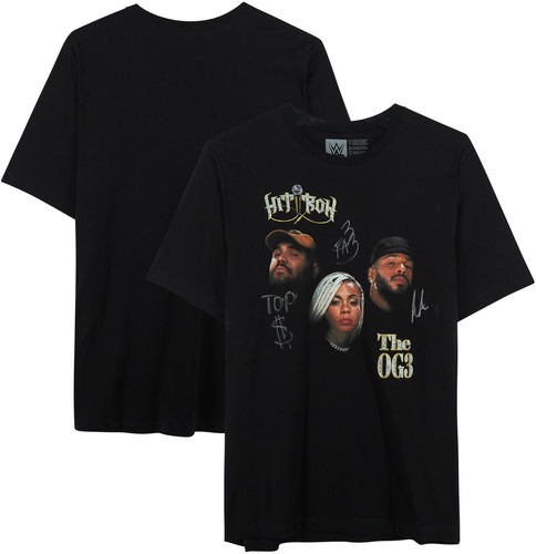 Hit Row WWE Autographed Hit Row Faces T-Shirt Fanatics Authentic ...