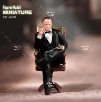 1/43 Scene Props Godfather Vito Corleone Miniatures Figures For Cars ...