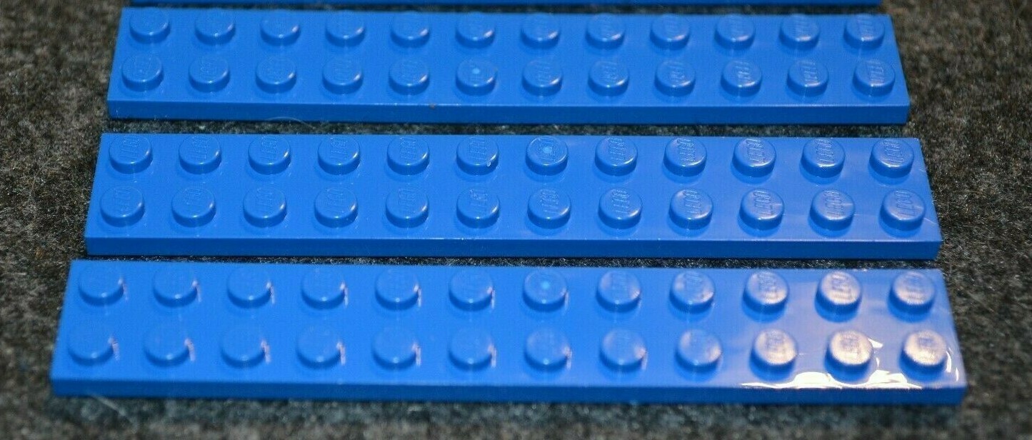 3 ~ 2x12 Blue Long Beam Plate Bricks ~ New Lego Parts ~ | eBay