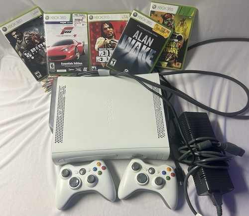 Xbox 360 Console With 2 Controllers 5 Games Cords | eBay