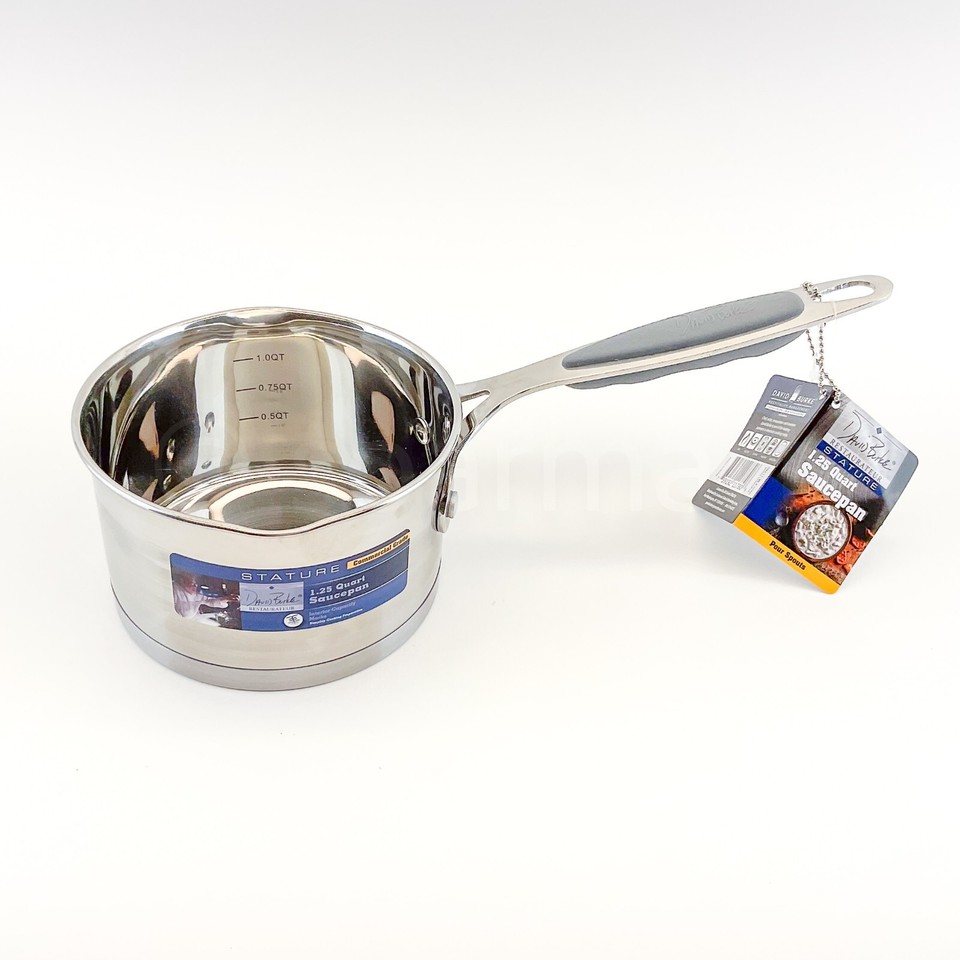 David Burke Stature Pro Stainless Saucepan WITHOUT Lid 1.25 Qt New | eBay
