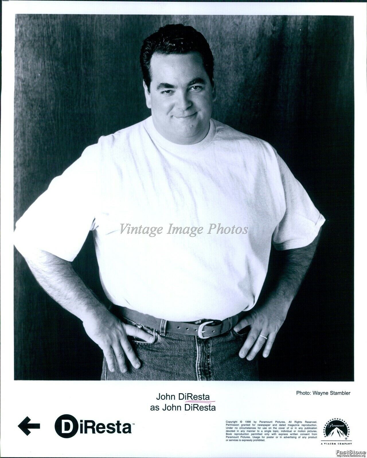 1998 Star Of Upn Sitcom Diresta Former Transit Cop John Diresta Tv 8X10 ...