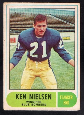 Rare 1968 OPC CFL #65 Ken Nielsen ROOKIE Winnipeg Blue Bombers | eBay