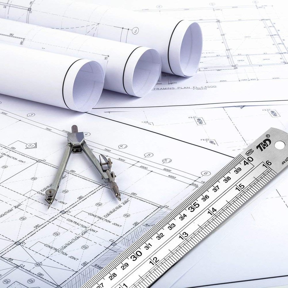 Ruler Metal Straight Edge Stainless Steel Ruler 16 Inch Ruler Set ...