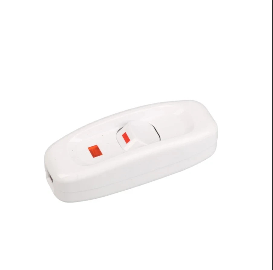 240V 10A Inline ON/OFF Button Table Lamps Desk Light Cord Cable Switch ...