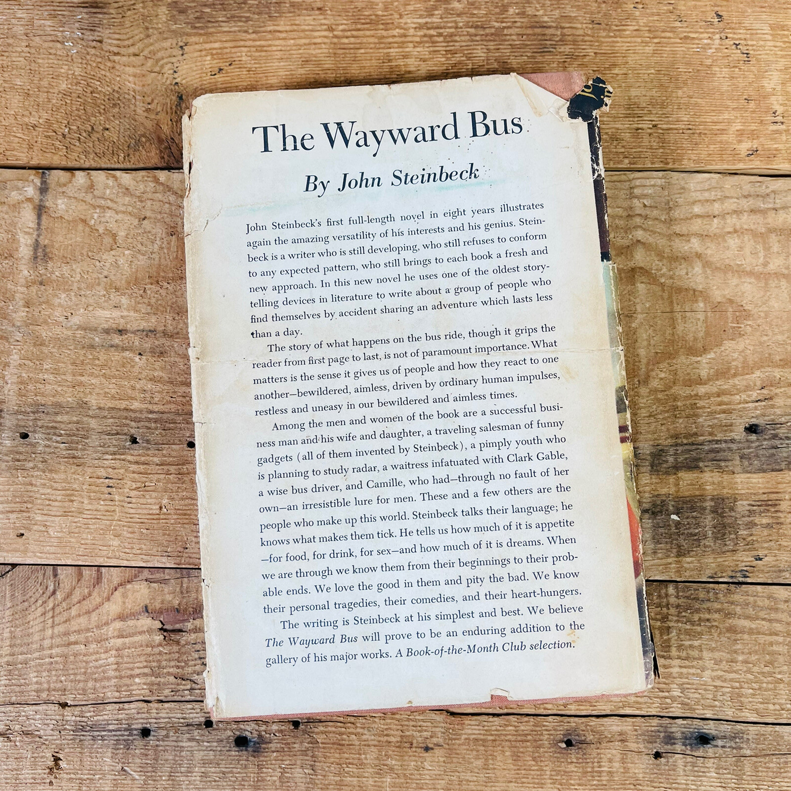 1947 The Wayward Bus by John Steinbeck 1st Edition/1st Printing? DJ ...