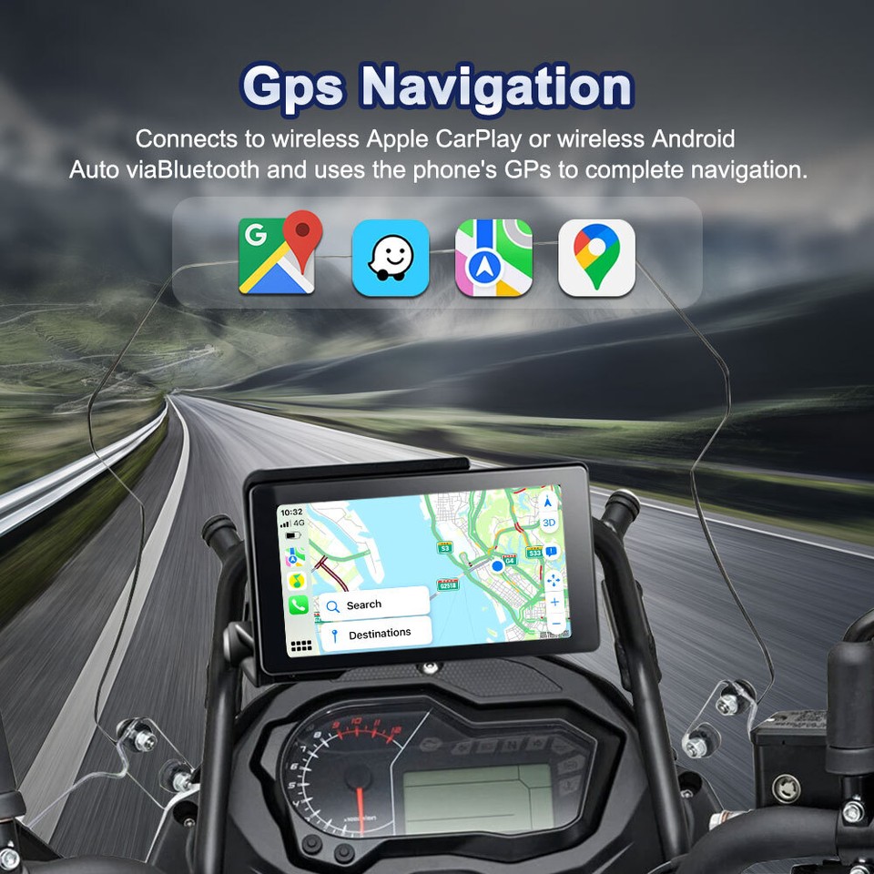6" Motorcycle GPS for BMW RS1250 1250GS R20 R1300GS Carplay Android ...