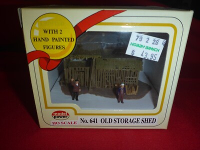 Model POWER HO SCALE NO 641 Old Storage Shed 2 hand painted figures ...