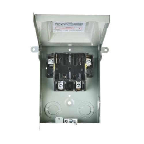 30 Amp Electrical Pull-Out Fusible Fused Disconnect Box AC HVAC, Case ...