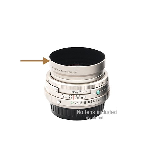 New PENTAX MH-RG49 Metal Lens Hood SILVER for HD FA 43mm F1.9 Limited ...