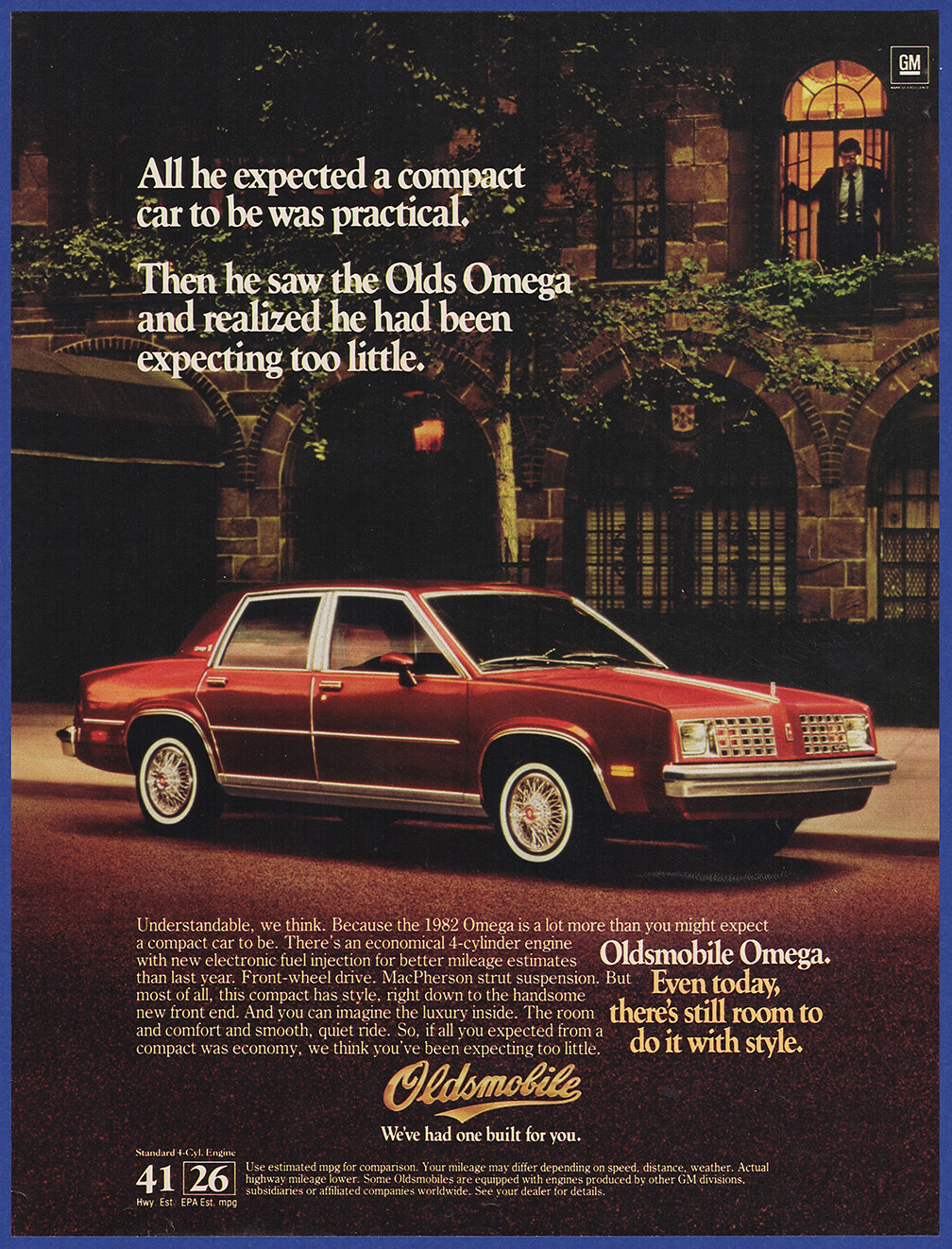 Vintage 1982 OLDSMOBILE OMEGA Automobile Car Ephemera Print Ad 1980's ...
