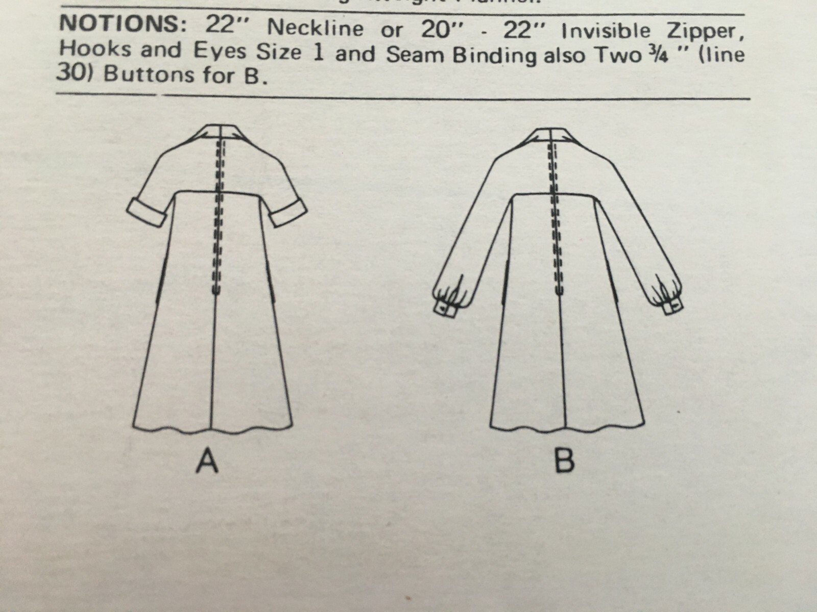 Very Easy Vogue Sewing Pattern 9060 Vintage 1970s Dress Long Sleeves ...