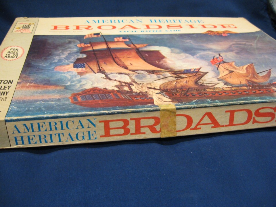 Vintage MB American Heritage Broadside Naval Battle Board Game #4270 ...