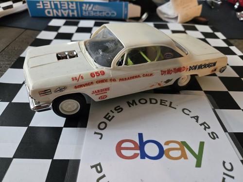 BUILT MODEL CAR AMT 62 CHEVY SUPER STOCK DRAG CAR UNPAINTED PIECE OK TO ...