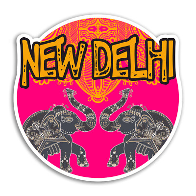 2 x 10cm New Delhi India Vinyl Stickers - Travel Sticker Laptop Luggage ...
