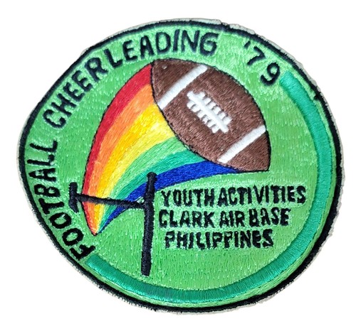 Football Cheerleading 1979 Patch YOUTH ACTIVITIES CLARK AIR BASE ...