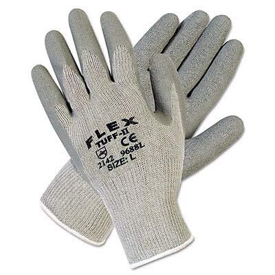 MEMPHIS GLOVE 127-9688L LARGE FLEX TUFF II GRAYCOTTON/POLY SHELL 10 GAU ...