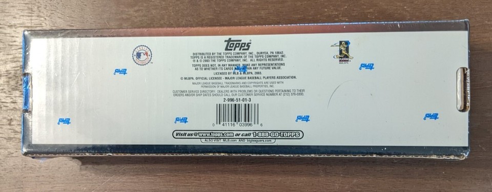 2003 TOPPS BASEBALL COMPLETE SET SERIES 1 & 2 FACTORY SEALED 720 CARDS ...