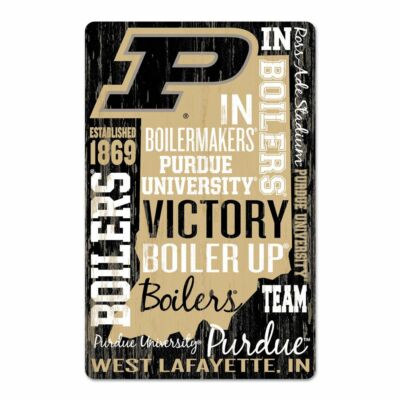 PURDUE BOILERMAKERS BOILER UP WORDAGE WOOD SIGN 11"X17'' NEW WINCRAFT 🚂 ...
