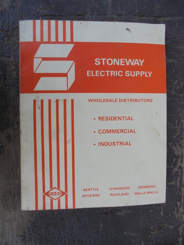 1984 STONEWAY ELECTRIC SUPPLY CATALOG SEATTLE, SPOKANE, RICHLAND, WALLA ...