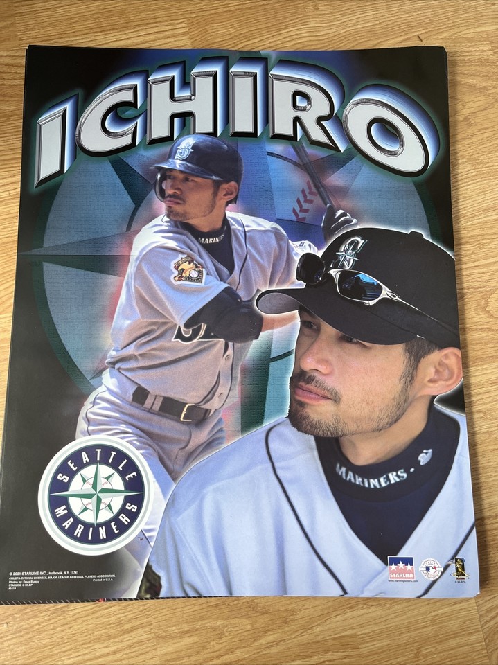 2001 Ichiro Suzuki Seattle Mariners Collage Original Starline Poster 16 ...