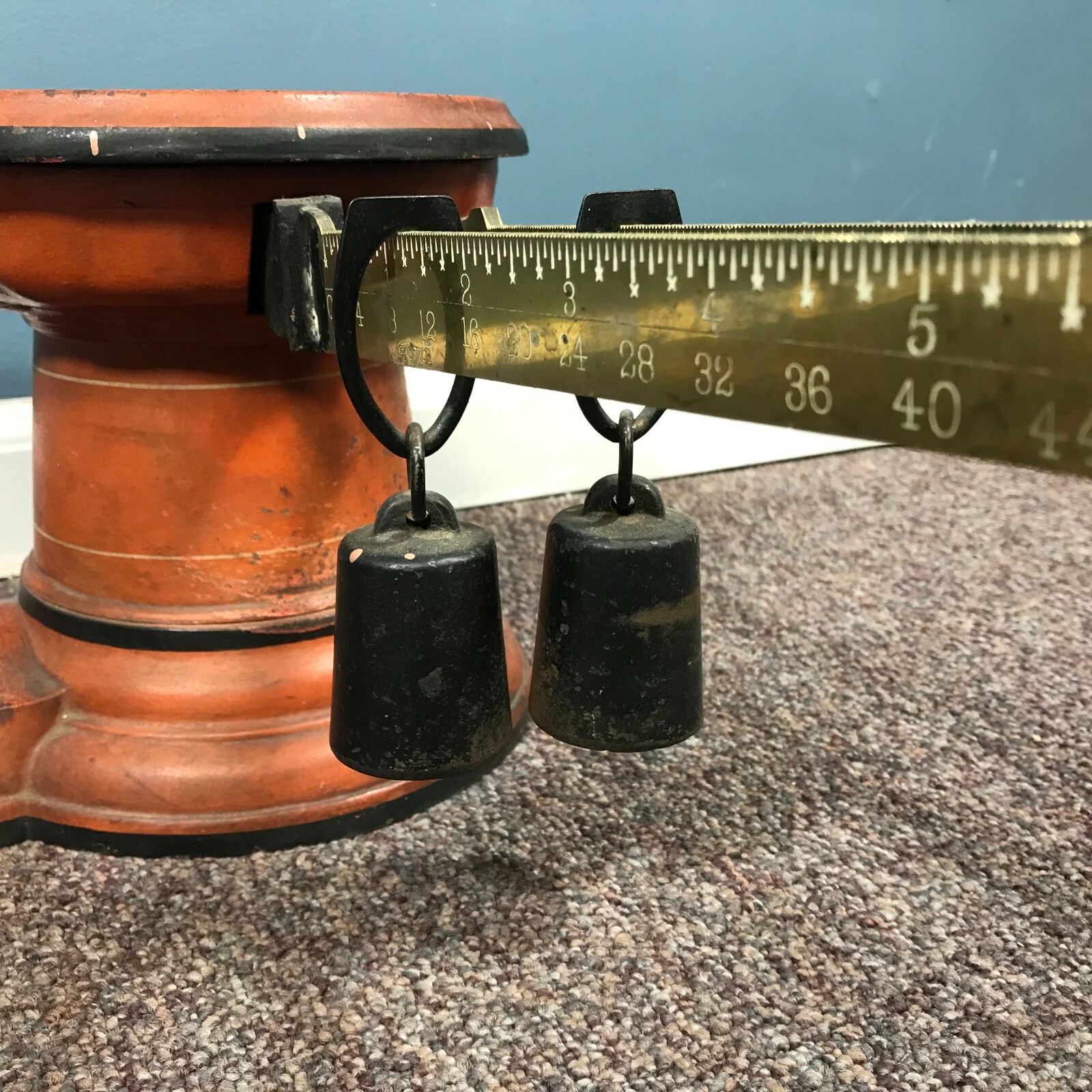 19th C Howe Scale Co Rutland Vt Cast Iron Double Scale Brass Balance ...