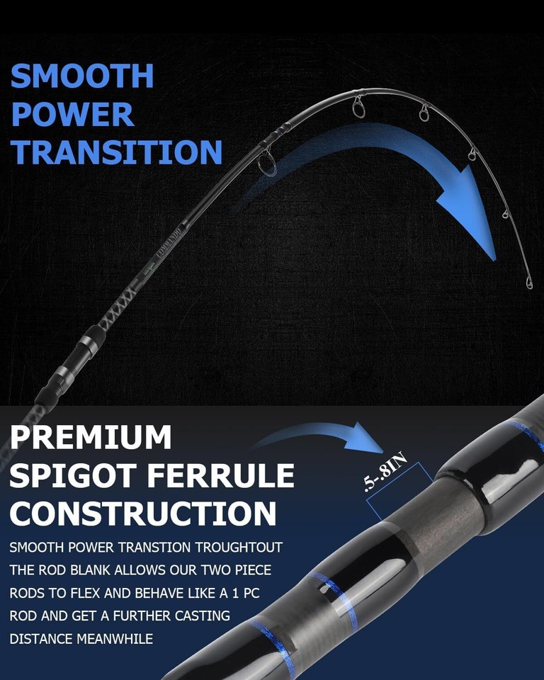 Surf Spinning Rod Surf Rods Saltwater 9Ft Graphite Surf Rod Surf ...