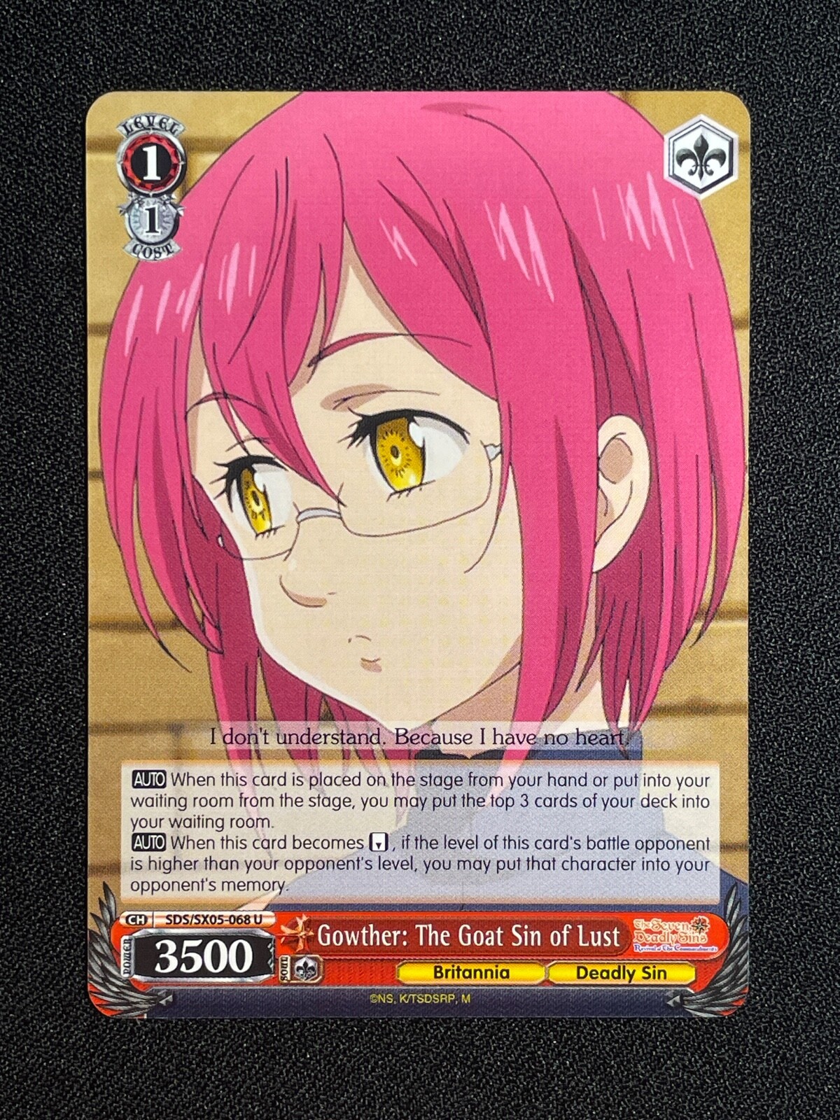 Weiß Schwarz Seven Deadly Sins Gowther: The Goat Sin of Lust SDS/SX05 ...