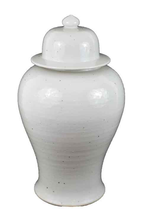 Vintage Porcelain White Large Temple Jar 21" | eBay