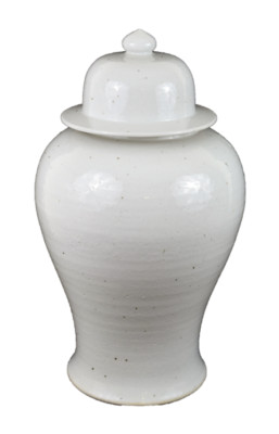 Vintage Porcelain White Large Temple Jar 21" | eBay