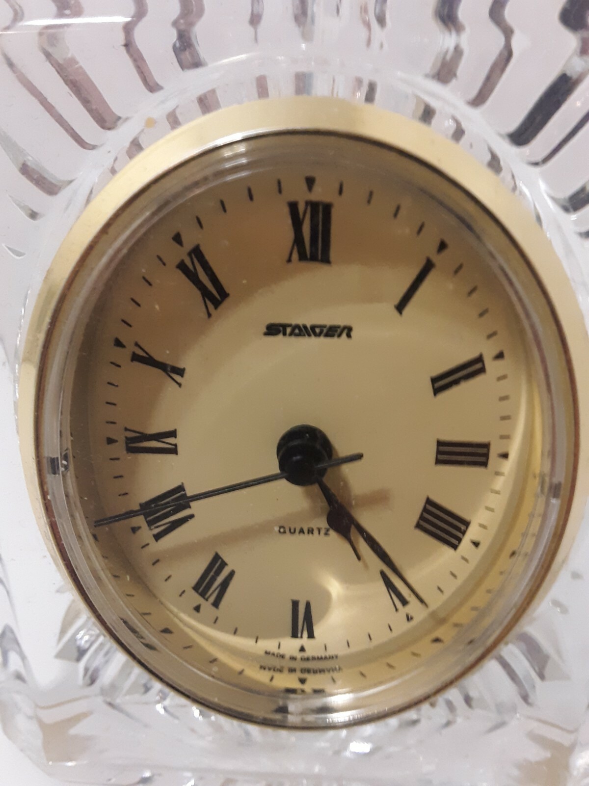 Vintage Staiger Made In Germany Crystal Desk Mantle Shelf Clock | eBay