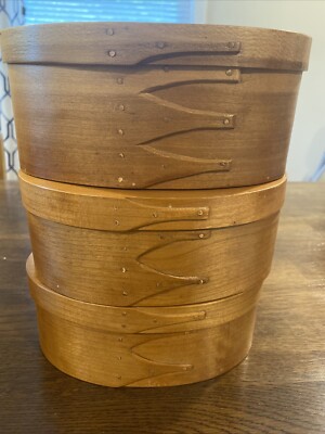 Oval Nesting Wood Box | eBay
