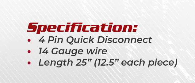 Audiopipe 14 Gauge Male Female 4 Pin Quick Disconnect Plug Set with ...
