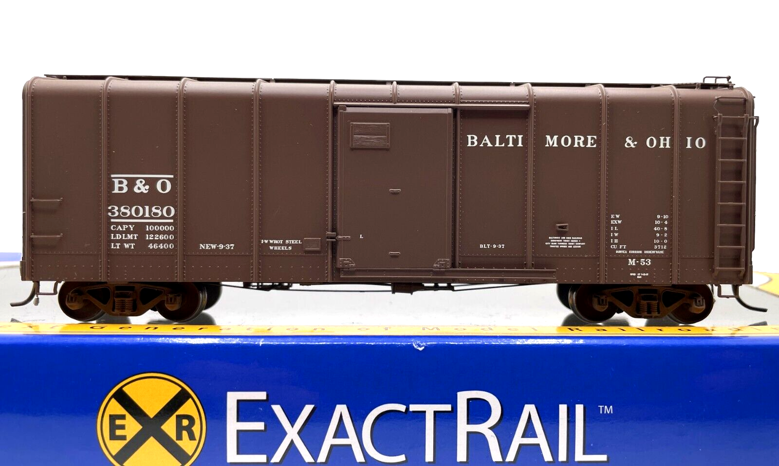 HO EXACTRAIL EPS-90053-1 M-53 WAGONTOP BOXCAR BALTIMORE & OHIO B&O ...
