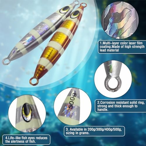 Heavy Duty Fishing Jigs Saltwater 7oz | 200g Silver(luminous) | eBay