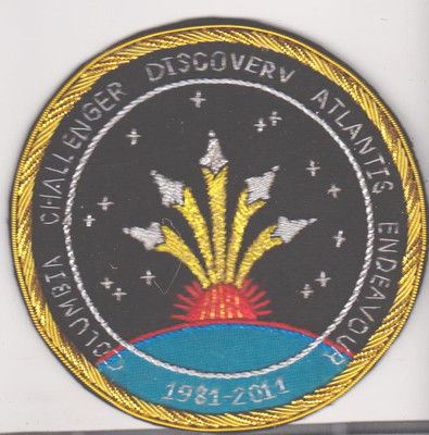 NASA CHALLENGER COLUMBUS DISCOVERY ATLANTIS ENDEAVOUR 1981-2011 BADGE ...