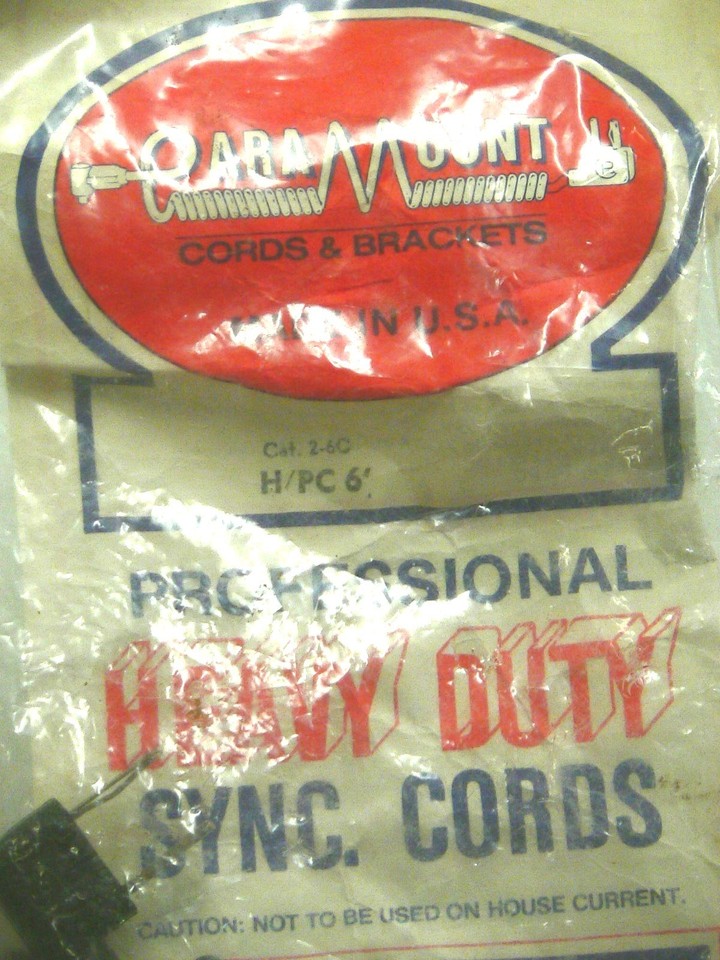 Paramount Heavy Duty 5 Foot Sync Cord for H/PC 6'...New Old Stock! | eBay