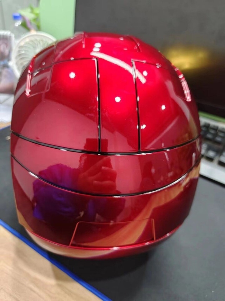 New Iron Man Gold MK5 Helmet Electronic Voice Activated Open&Close Mask ...