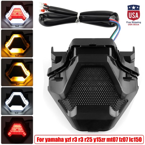 Integrated LED Tail Light Brake Turn Signal For Yamaha R3 MT03 MT25 ...