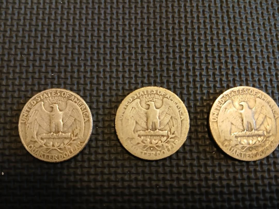 1932 P D S Washington Quarters ( 3 quarters) RARE Complete Year Full ...