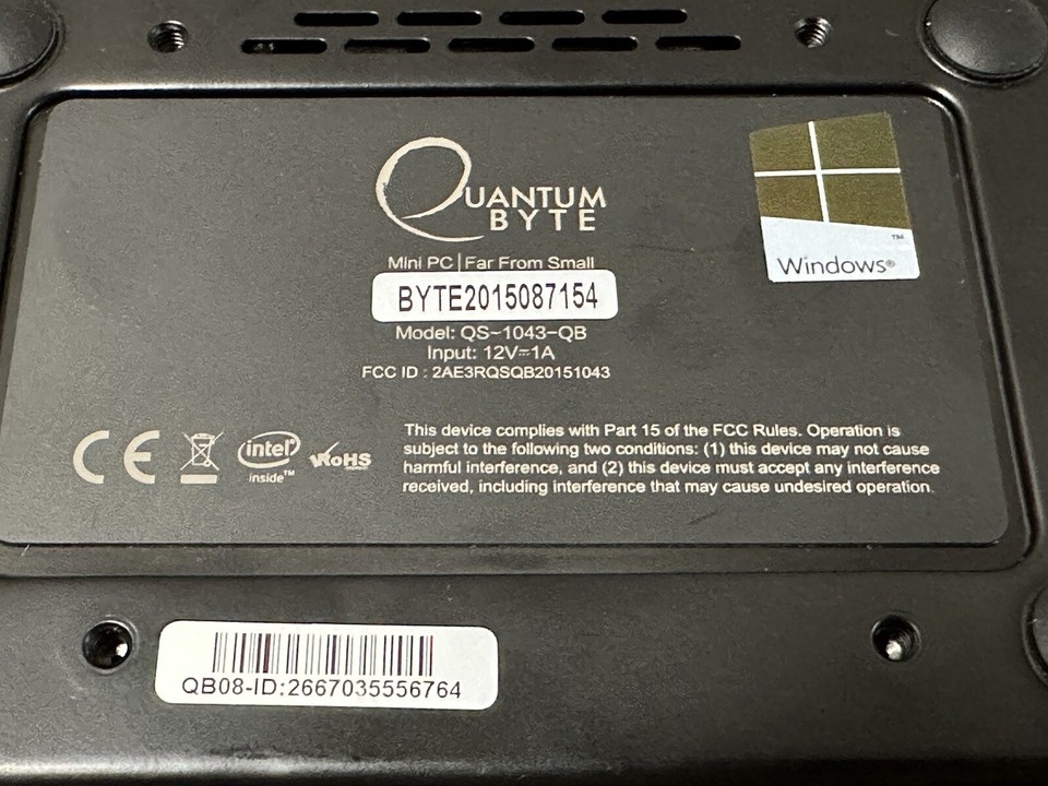 Quantum Byte Mini Desktop Intel Atom QS-1043-QB Mini PC | eBay