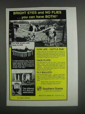 1985 Southern States Ad - Cattle Rub, Face Flyps and Fly Bullets | eBay