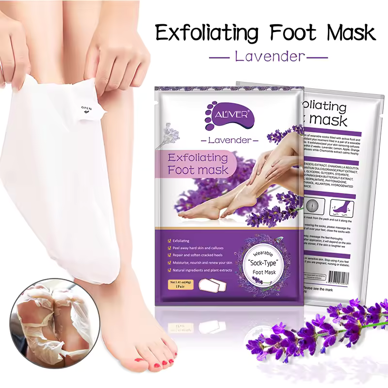 ALIVER Foot Peeling Moisturizing Natural Exfoliating Foot Mask, 5 Packs ...