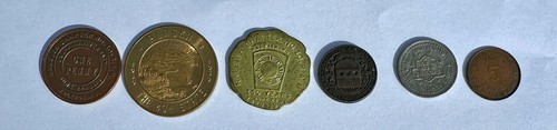 Lot of 6 Vintage Tokens Masonic, 1959 Alaska, William Penn, Arizona Tax ...