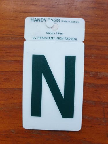 Handy Tags Adhesive Label, 50mm x 75mm--letter 'N' | eBay
